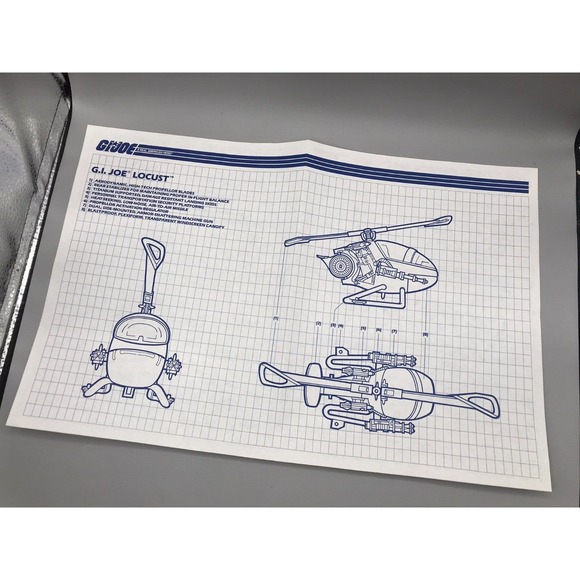 Hasbro | Toys | Gi Joe Vehicle Locust Blueprints Original Instruction ...